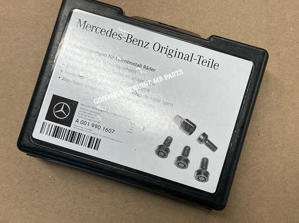 OEM 0019901607 New Mercedes Benz Rim Locks M14 X 1.5 X 27 Black GLK350 ...