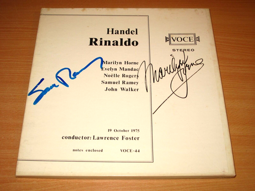 Marilyn Horne, Samuel Ramey 2 X Signé LP Box - Rinaldo / Autographié En ...
