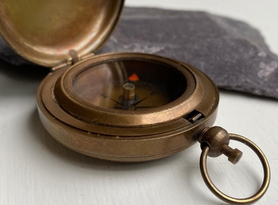 pocket compass | vintage style compass | handmade compass | brass ...