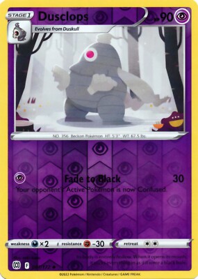 Dusclops Reverse Holo 061/172 Brilliant Stars Uncommon Pokemon TCG NM ...