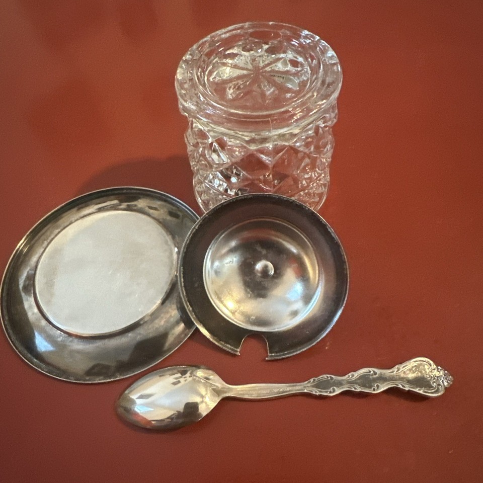 Vintage International Silver Plated Jelly Jar w/ Silver Plated Lid ...