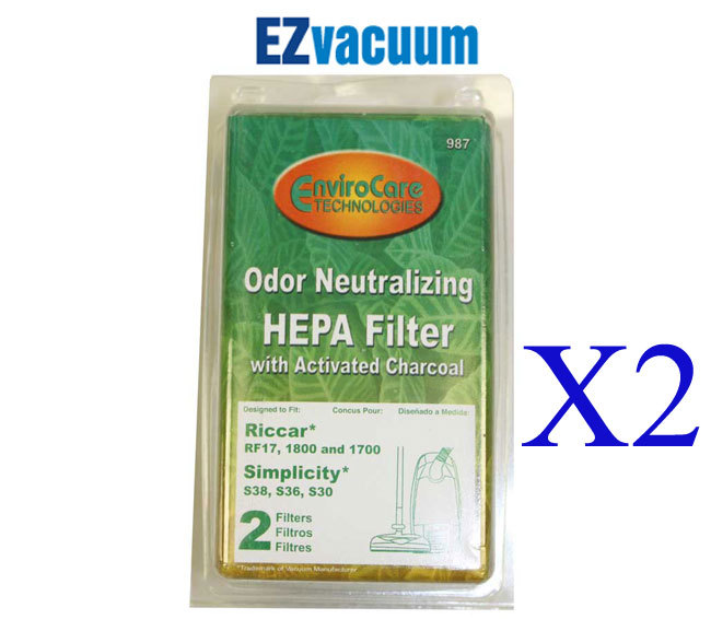 Riccar/Simplicity S30 36 38 Tank Vacuum Cleaner HEPA Allergen Filter ...