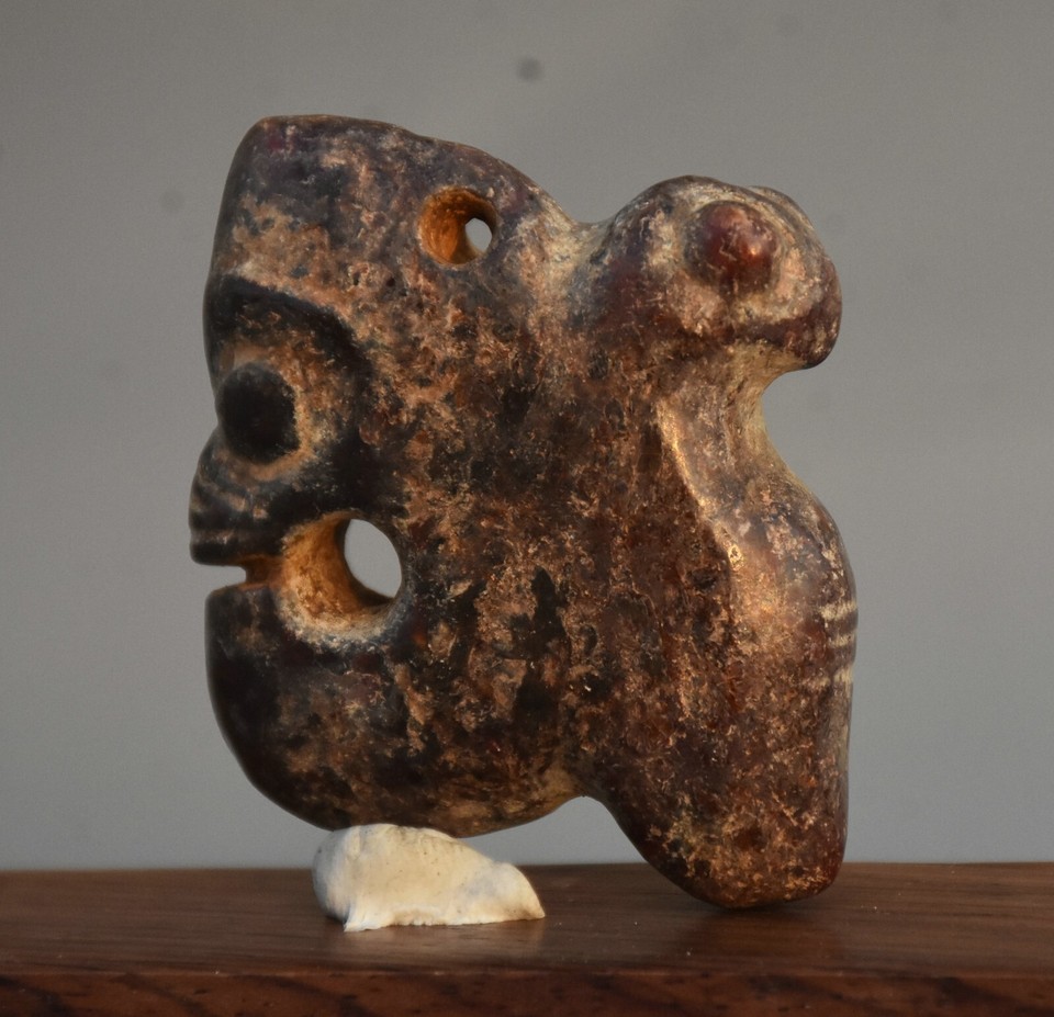 1.8" China Mountain Red Jade Culture Sculpture Bird Pig Dragon Pendant ...