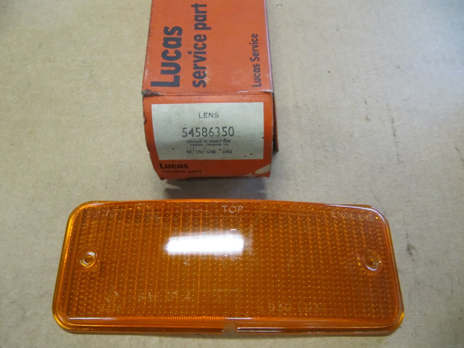 MGB NOS GENUINE LUCAS TURN SIGNAL LAMP LENS, PART # 54586350 1974-1980 ...