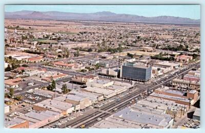 MESA, Arizona AZ ~ Aerial View DOWNTOWN AREA ca 1960s Postcard | eBay