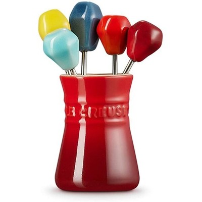 Le Creuset New Core Rainbow Food Pick Set, Cutlery Fruit Forks, Vibrant ...