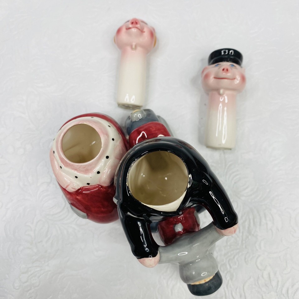 Pigs On A Motorcycle with Sidecar Salt And Pepper Shaker Set Removeable ...