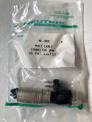 Neutrik NC3MX Male Cable Connector 3 Pin Brand New Sealed | eBay