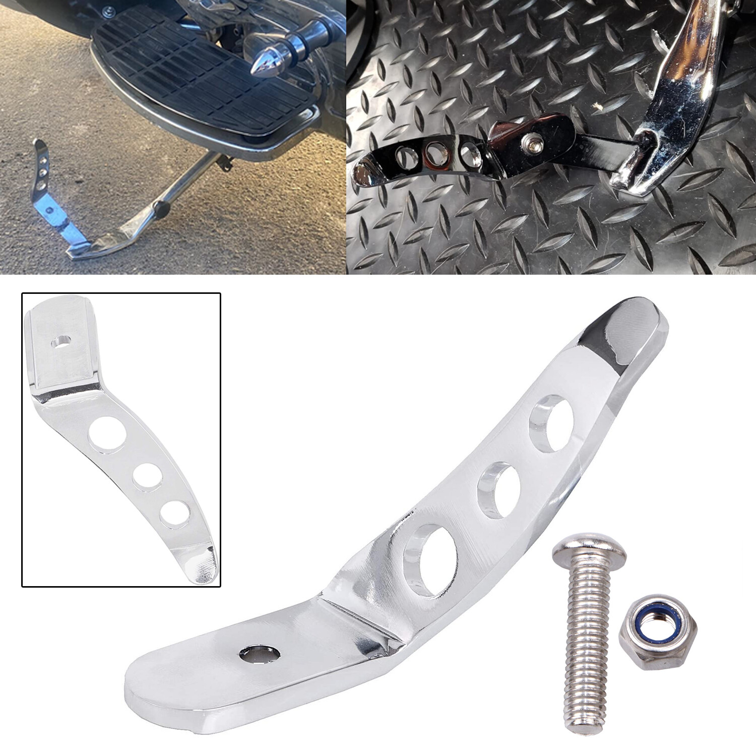 Chrome Aluminum Kickstand Extension For Harley Touring Ultra Limited ...