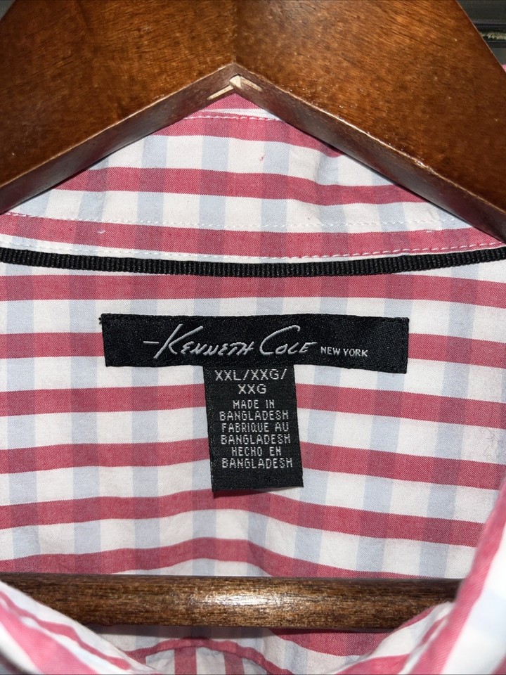 Kenneth Cole Reaction Men's Shirt Size XXL Regular Fit Red/white ...
