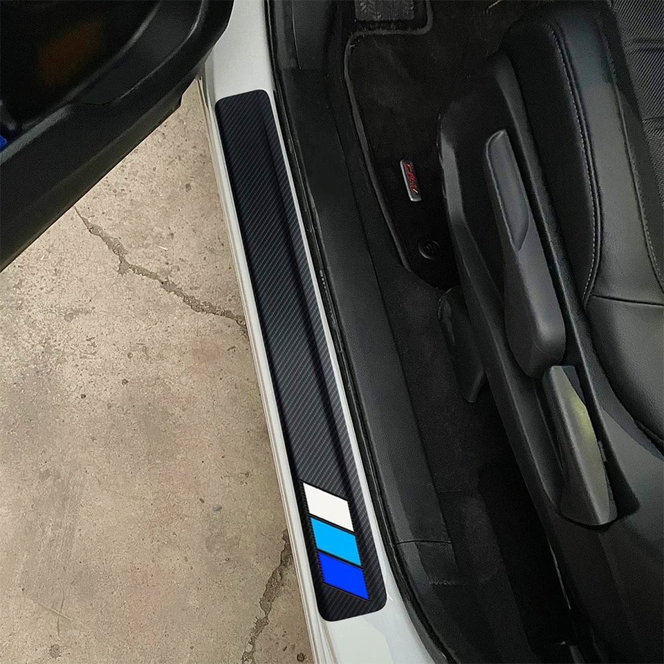 For Toyota Car Door Plate Sill Scuff Anti Cover Scratch Decal Sticker ...