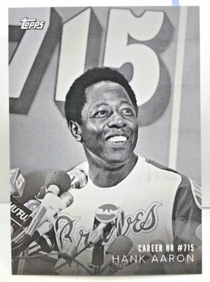 Hank Aaron 2018 Topps On Demand Black & White Historical Moments Career ...