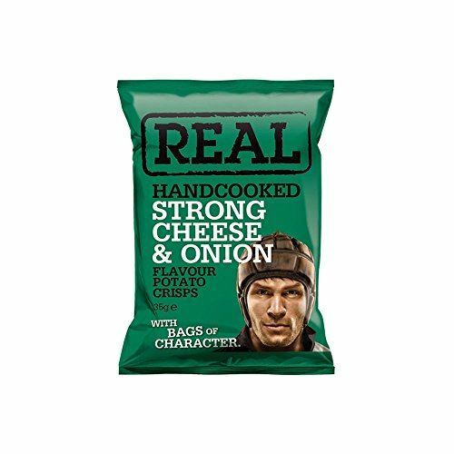 Real Crisps Hand Cooked Strong Cheese & Onion Flavour 24 x 35g | eBay UK