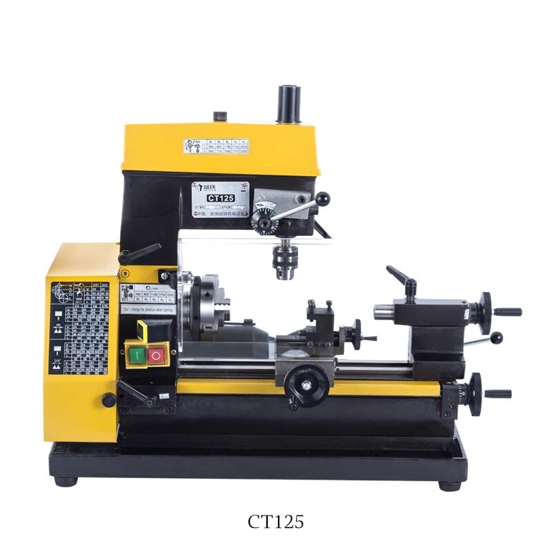 CT125 Mini Lathe Drilling and Milling Machine Mini Lathe Clock Watch ...