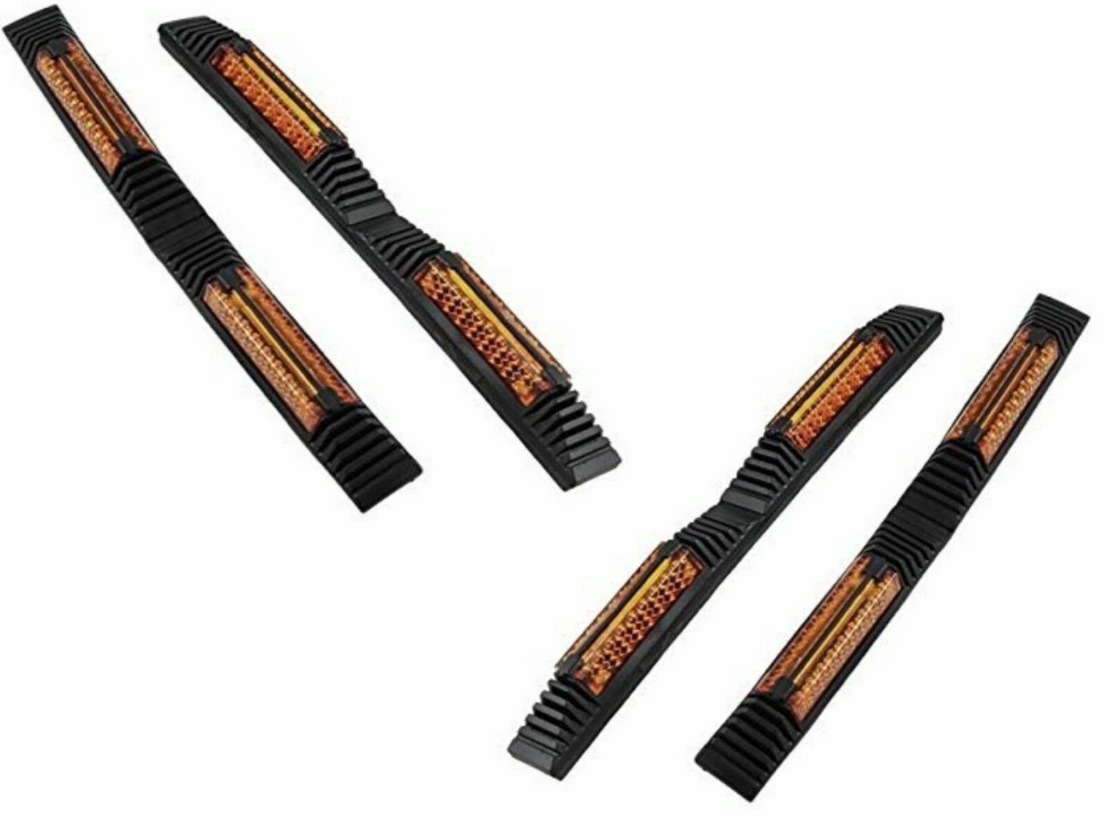 HEAVY DUTY CAR/VAN DOOR REFLECTIVE EDGE GUARD Black Reflectors Orange ...
