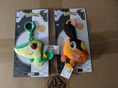 Pokemon Nintendo Tepig & Snivy Jakks Action Pull Shake Clip keychain ...