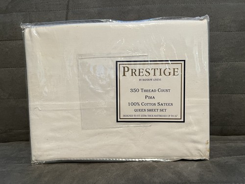 Prestige By Rainbow Linens 350 Thread Count Pima Cotton Sateen Queen ...