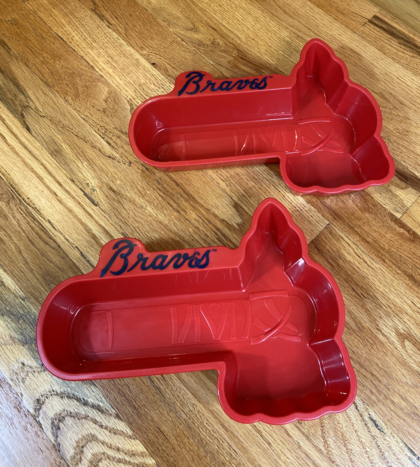 2 Atlanta Braves Tomahawk MLB Snack Chip Game Day Party Bowls Tray by ...