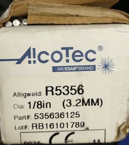 Alcotec Altigweld R5356 Aluminum TIG Rod 1/8" x 36" 10 Lbs | eBay