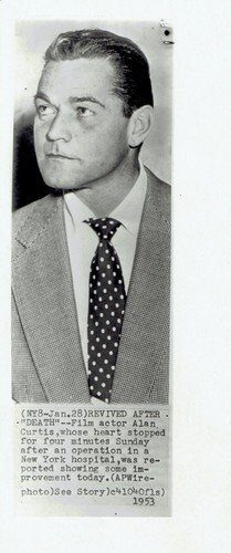 1953 Press Photo Hollywood Film actor Alan Curtis | eBay