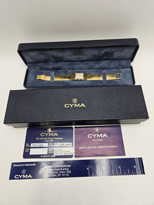 🌟 CYMA 14k Solid Gold Ladies Vintage Swiss Wrist Watch Wearable 36.2g ...