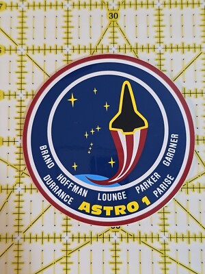 Authentic Vintage NASA - Astro 1 STS-35 Mission Badge Sticker 3-4" | eBay