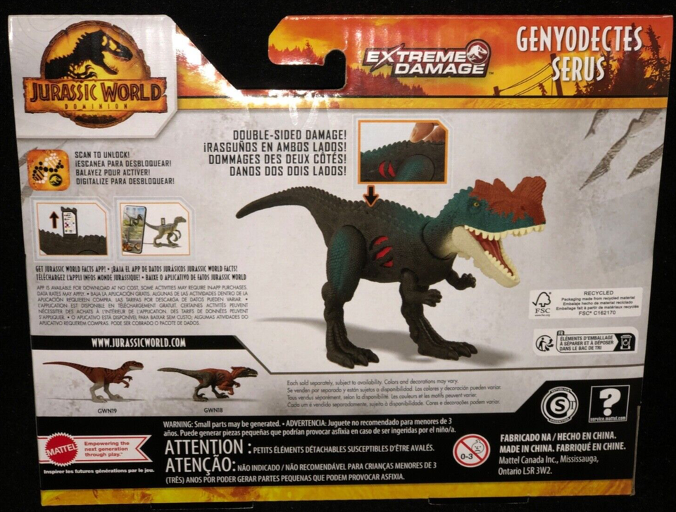 JURASSIC WORLD DOMINION EXTREME DAMAGE GENYODECTES SERUS NEW IN HAND | eBay