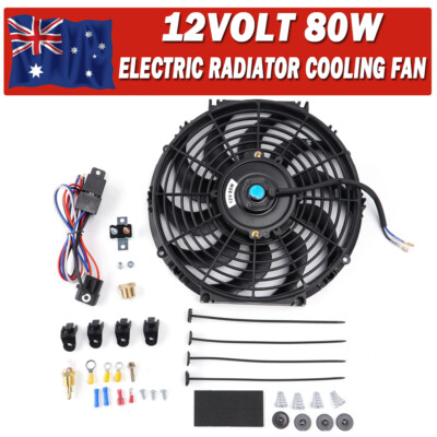 12inch 12V Electric Radiator Cooling Thermo Fan Mounting Kit Pull Push ...