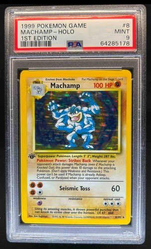 1999 Pokemon Set 1st Edition Machamp Holo #8/102 PSA 9 | eBay