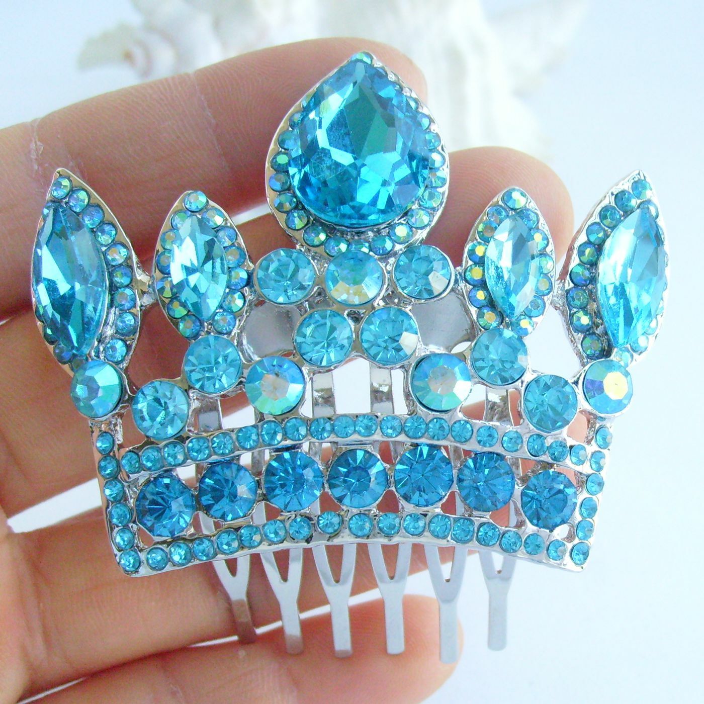 Gorgeous Crown Hair Comb Rhinestone Crystal HC05050 | eBay