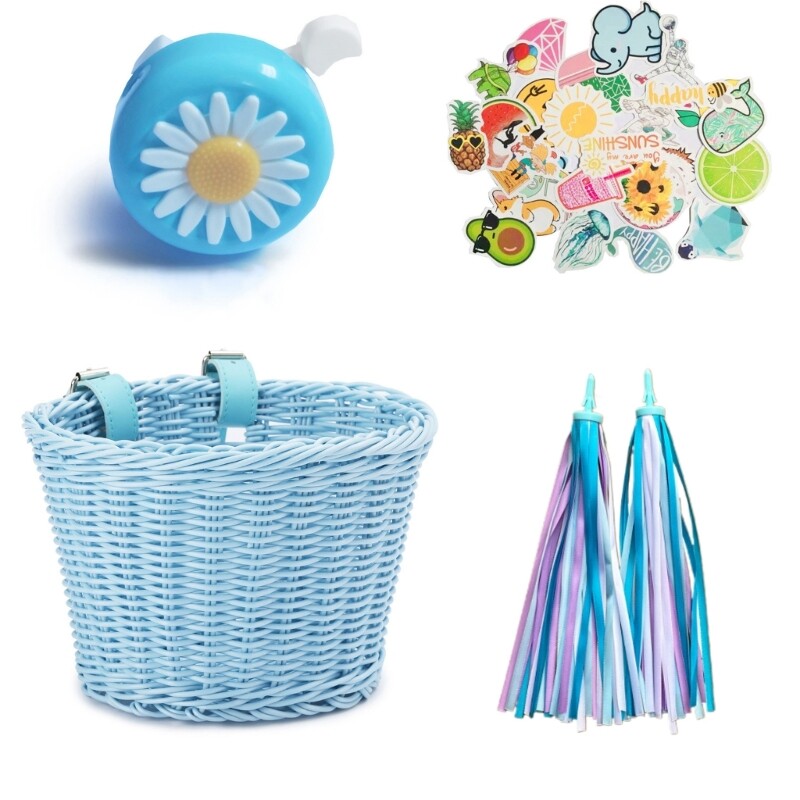 Kids Basket, Boys Girls Baskets with Bells,Front Handlebar Decor | eBay