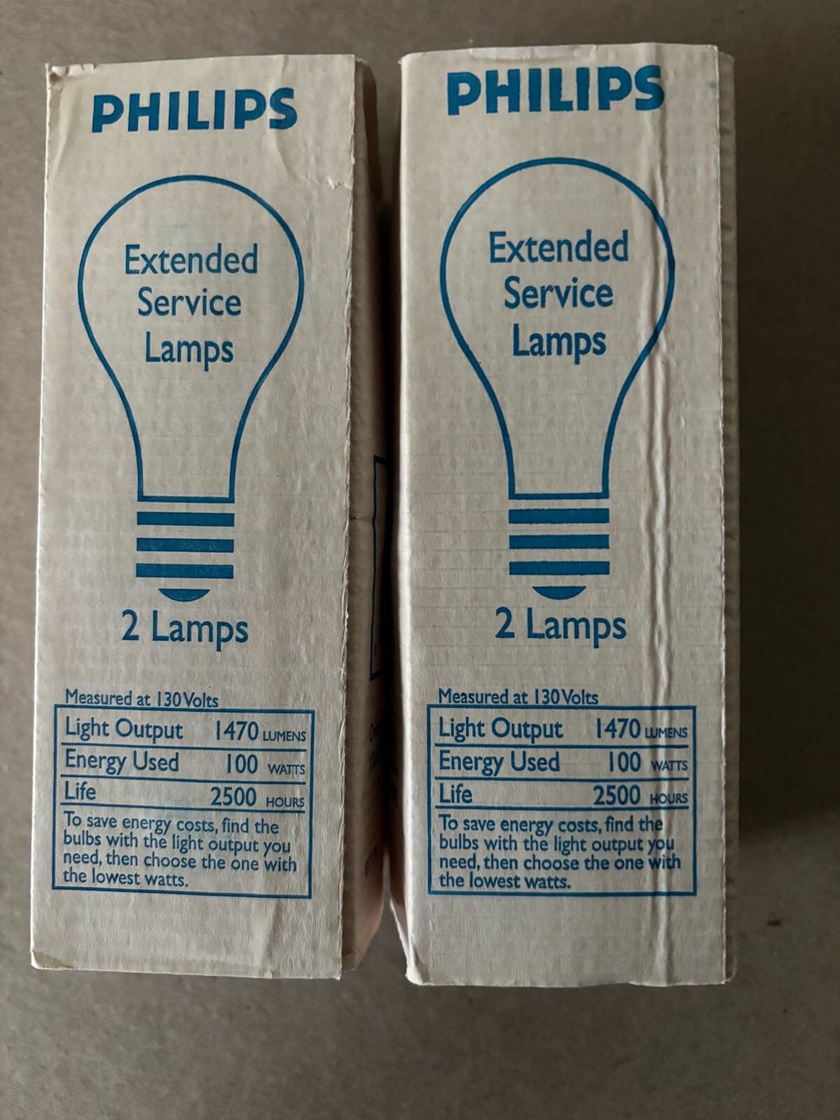 4 - PHILIPS 100W EXTENDED SERVICE LIGHT BULBS NOS (4 BULBS) for sale ...