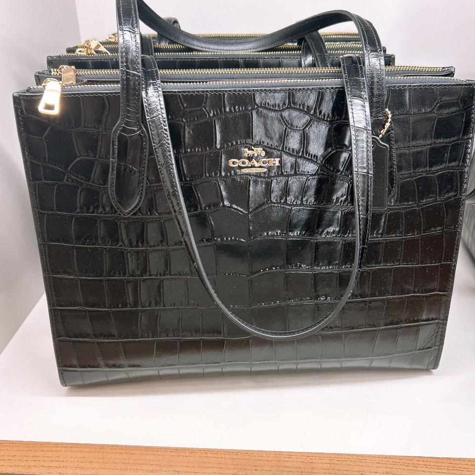 NWT COACH Nina Tote In Signature Canvas /leather CL399/CL654/CL398 ...