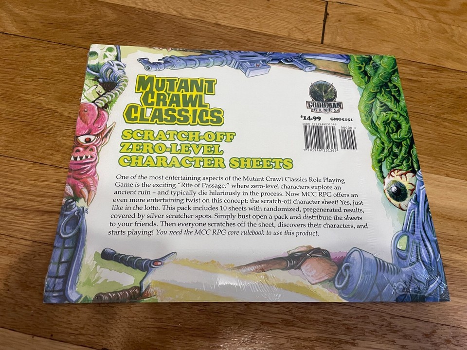 Mutant Crawl Classic Scratch Off Zero Character Sheets SW/Sealed | eBay