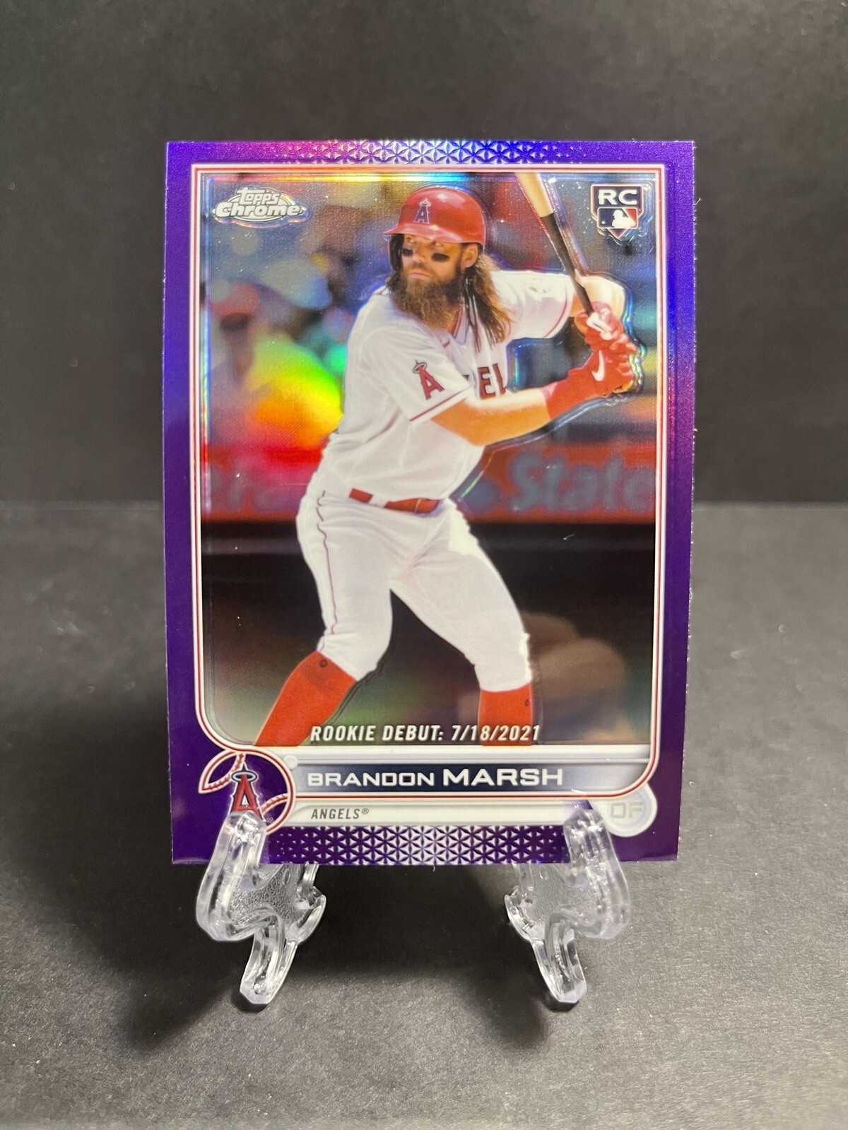 2022 Topps Chrome Update Brandon Marsh RC Purple Refractor Rookie Debut ...