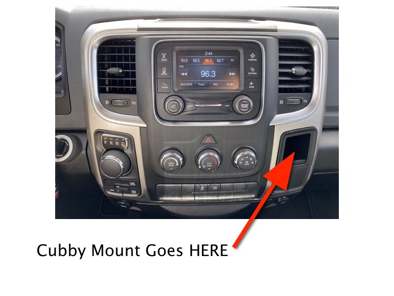 "Cubby" Dash Mount Base w/two 1" Balls, for Dodge & RAM Trucks | eBay
