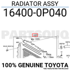 164000P040 Genuine Toyota RADIATOR ASSY 16400-0P040 | eBay