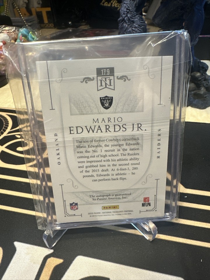 MARIO EDWARDS JR. 2015 Panini National Treasures #179 ROOKIE AUTO /49 ...