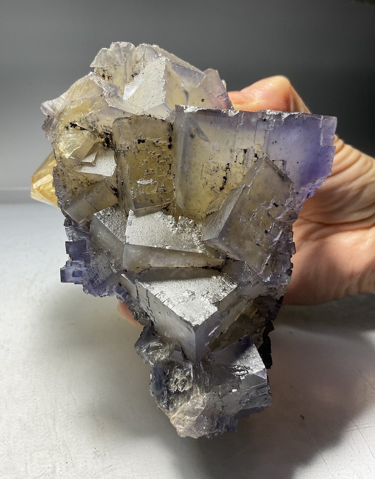 SS Rocks - Fluorite with Calcite (Annabel Lee Mine, Hardin Co, Illinois ...