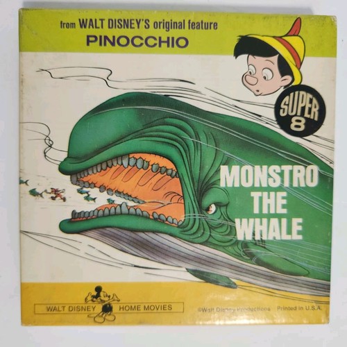 Vintage Walt Disney Pinocchio Monstro the Whale Super 8 mm Film B&W ...