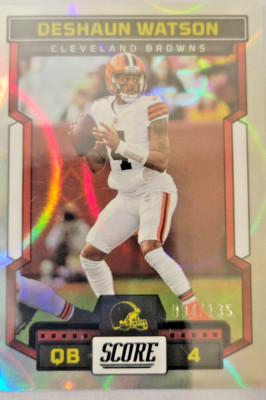 2023 panini score deshaun watson silver foil hologram parallel 094 /135 ...