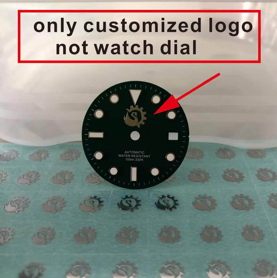Custom Watch Dial Sticker Gold Metal Transfer Silver 28.5Mm Label Small ...