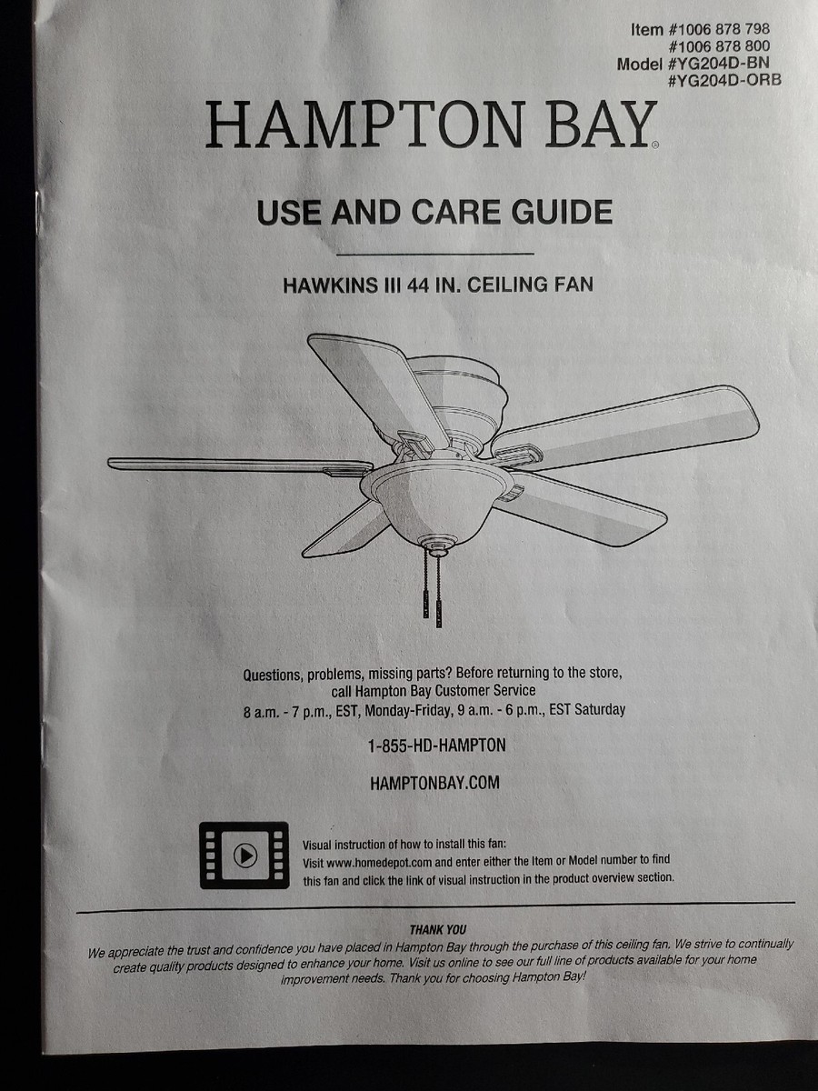 Apollo Ceiling Fan Hampton Bay