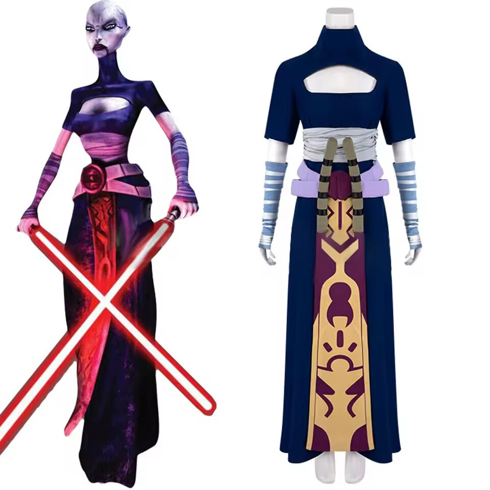 Asajj Ventress Costume Cosplay Women's Full Set Halloween Outfit | eBay