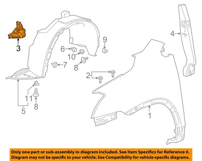 GM OEM 17-22 Encore Fender Fender Components-Fender Bracket 42334482 | eBay