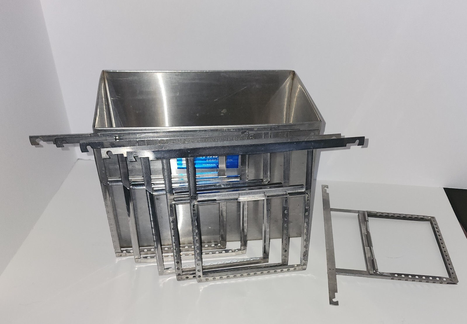 ArKay Stainless Steel 4x5 Sheet Film Developing Tank With 6 Kodak Film ...