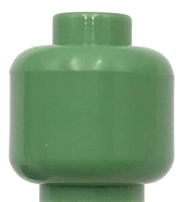 Lego New Sand Green Minifigure Head Plain Hollow Stud Part | eBay