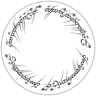 LOTR Lord of the Rings One Ring Script Vinyl Decal 6 inches wide | eBay