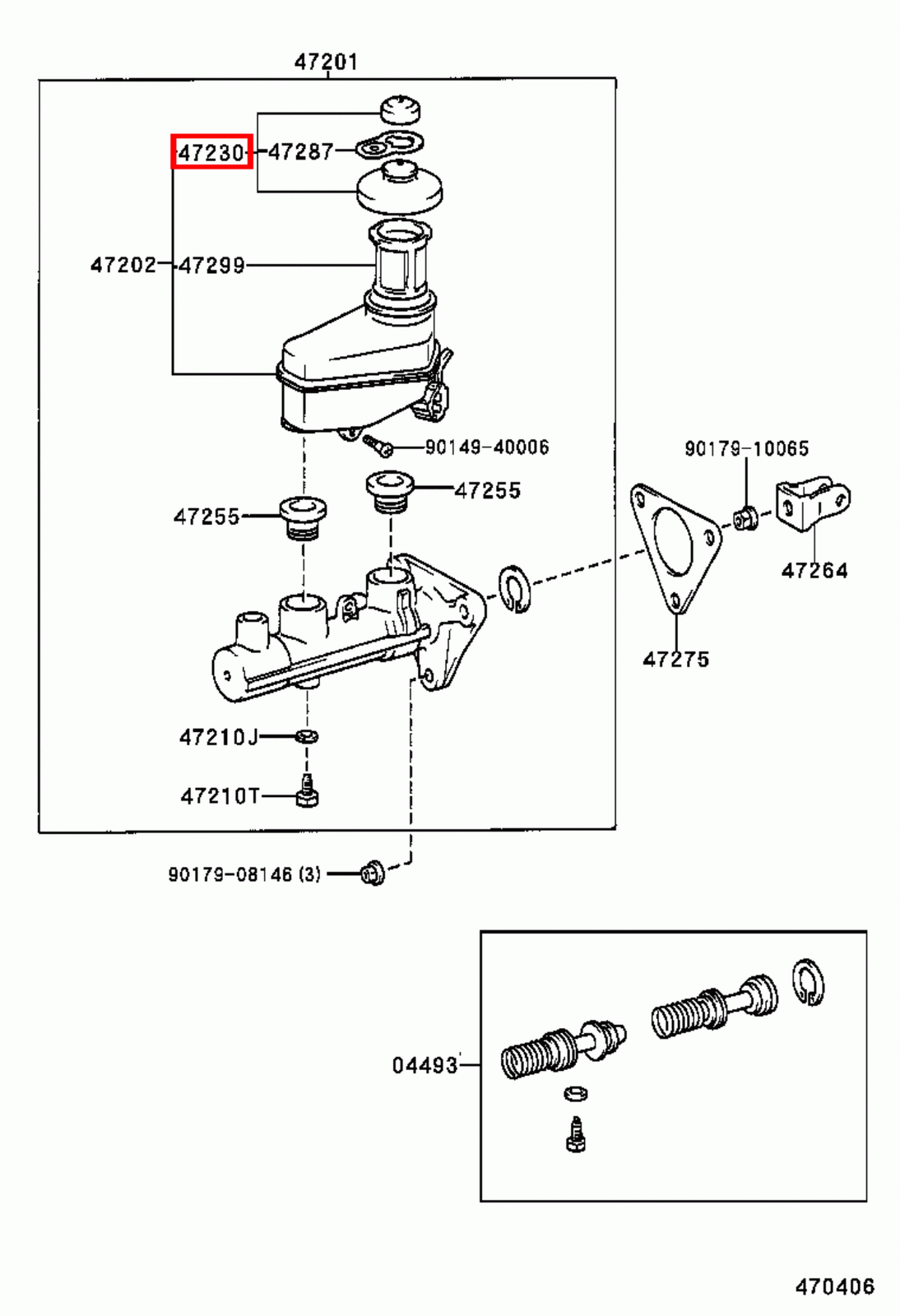 Genuine Lexus RX300 MCU15 RX350 GGL15 GGL10 Brake Master Cylinder ...