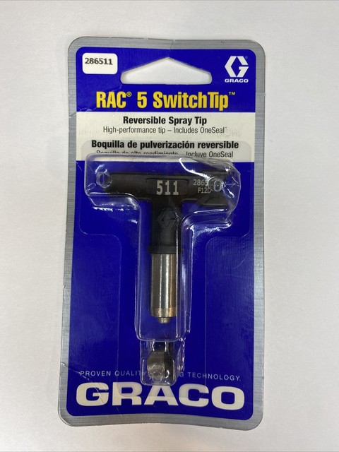 GRACO RAC 5 286511 286 511 Switch Tip Paint Spray Reversible Tip Black ...